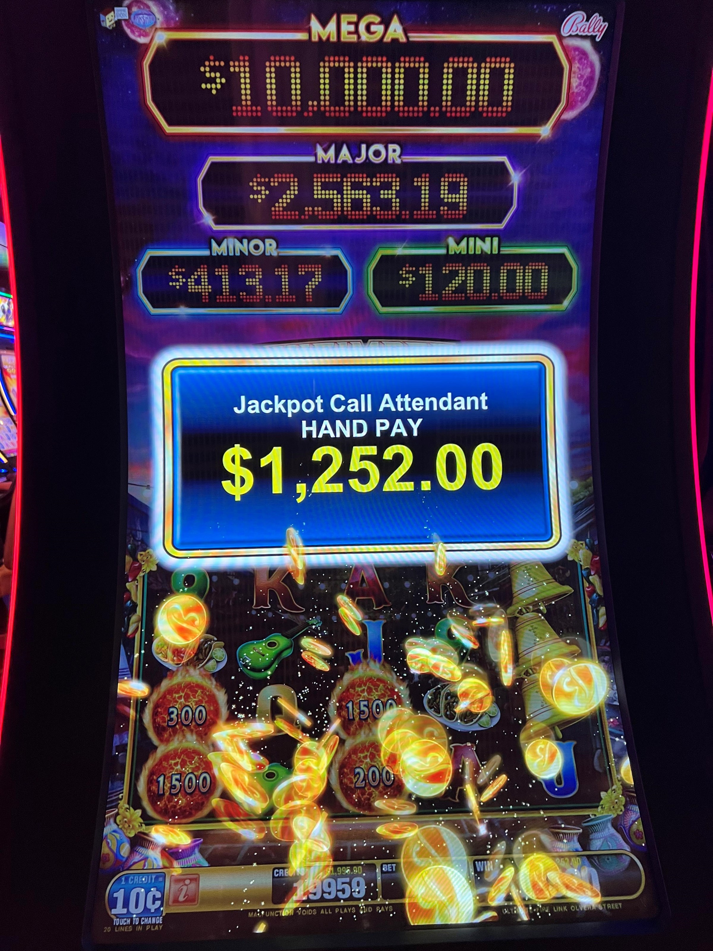 One of several jackpots won while cruising with Carnival ...