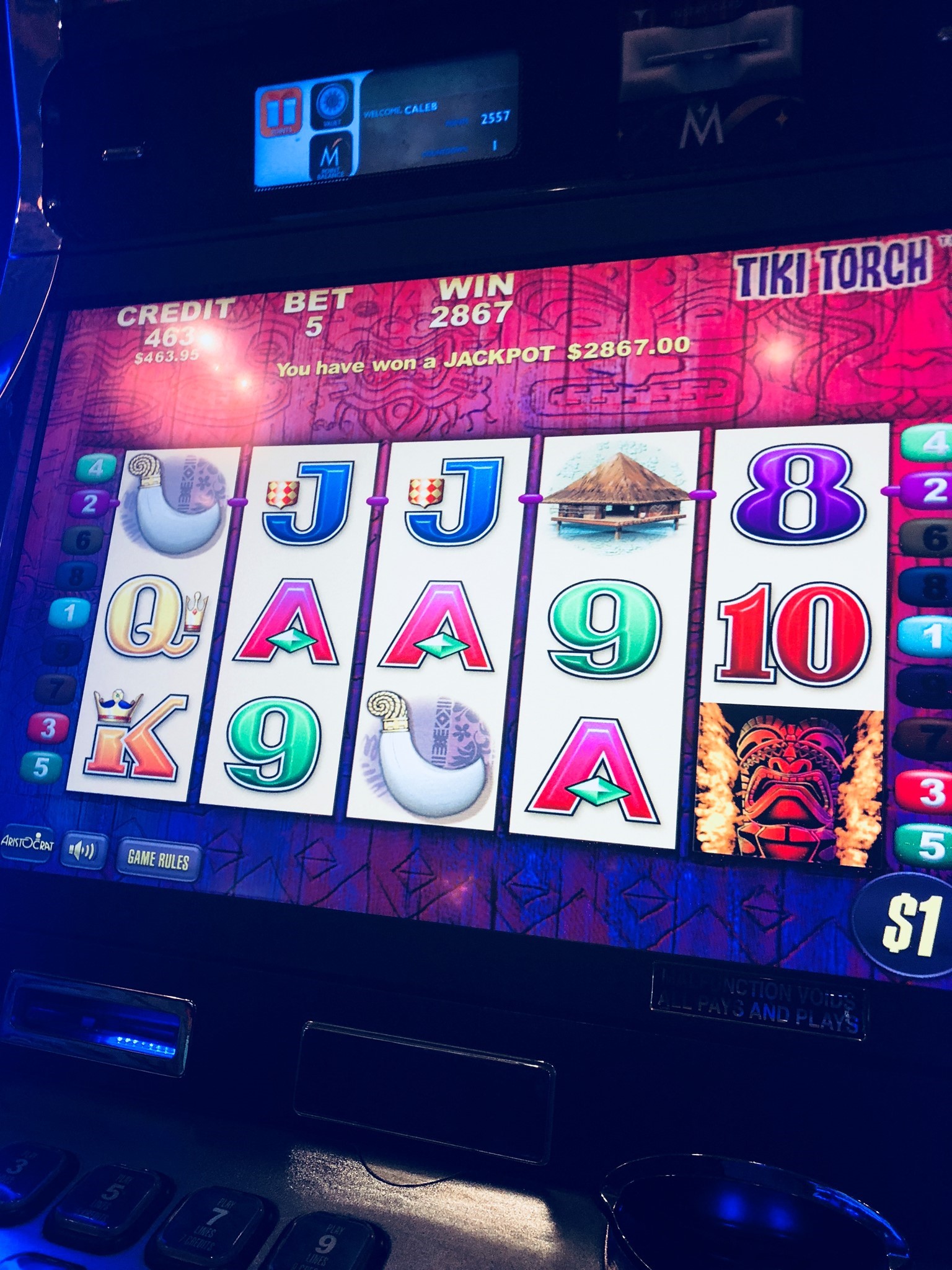 Tiki Torch Slot Machine by Aristocrat